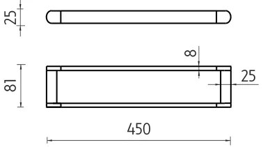 Nimco Držák na ručníky, 45 cm NAVA - NA 28046