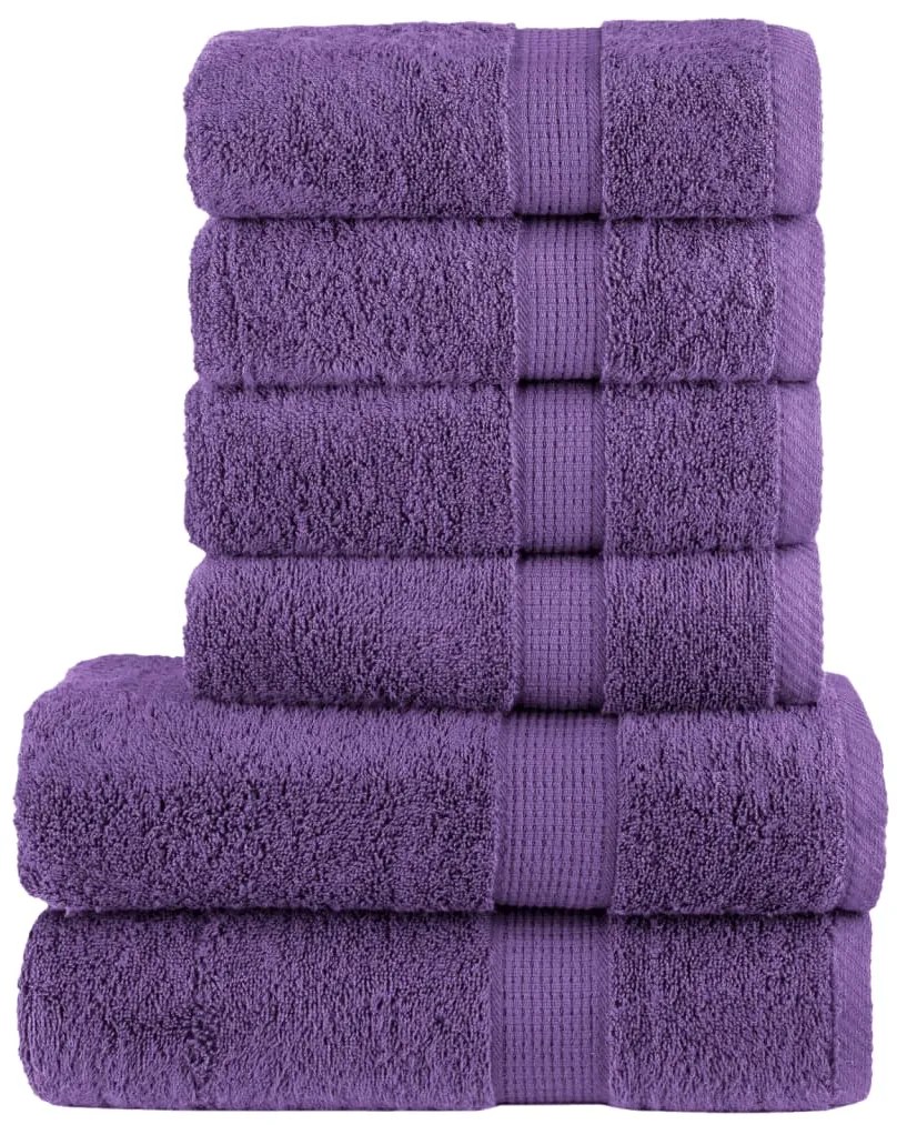 6dílná sada ručníků Premium SOLUND fialová 600 g/m² 137562