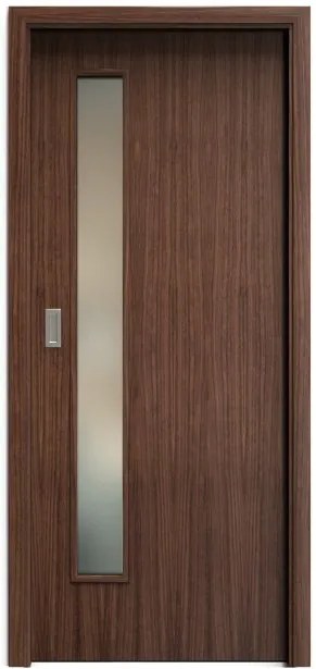 SAPELI ELEGANT KOMFORT M60 - DÝHA - POSUVNÉ DVEŘE VČ. ZÁRUBNĚ - Ořech americký Průchozí šířka (cm): 70, Průchozí výška (cm): 197