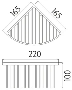 Nimco Drátěná rohová polička - AX 506-26