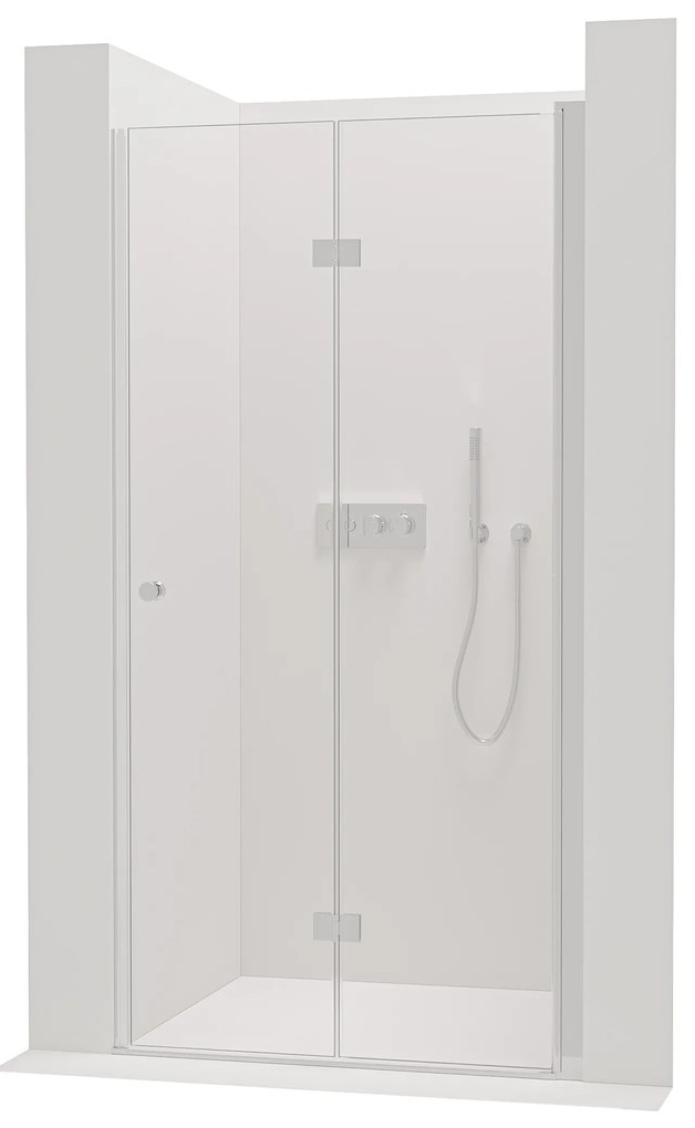 Cerano Volpe, skládací sprchové dveře 70x190 cm, 6mm čiré sklo, chromový profil, CER-CER-423294