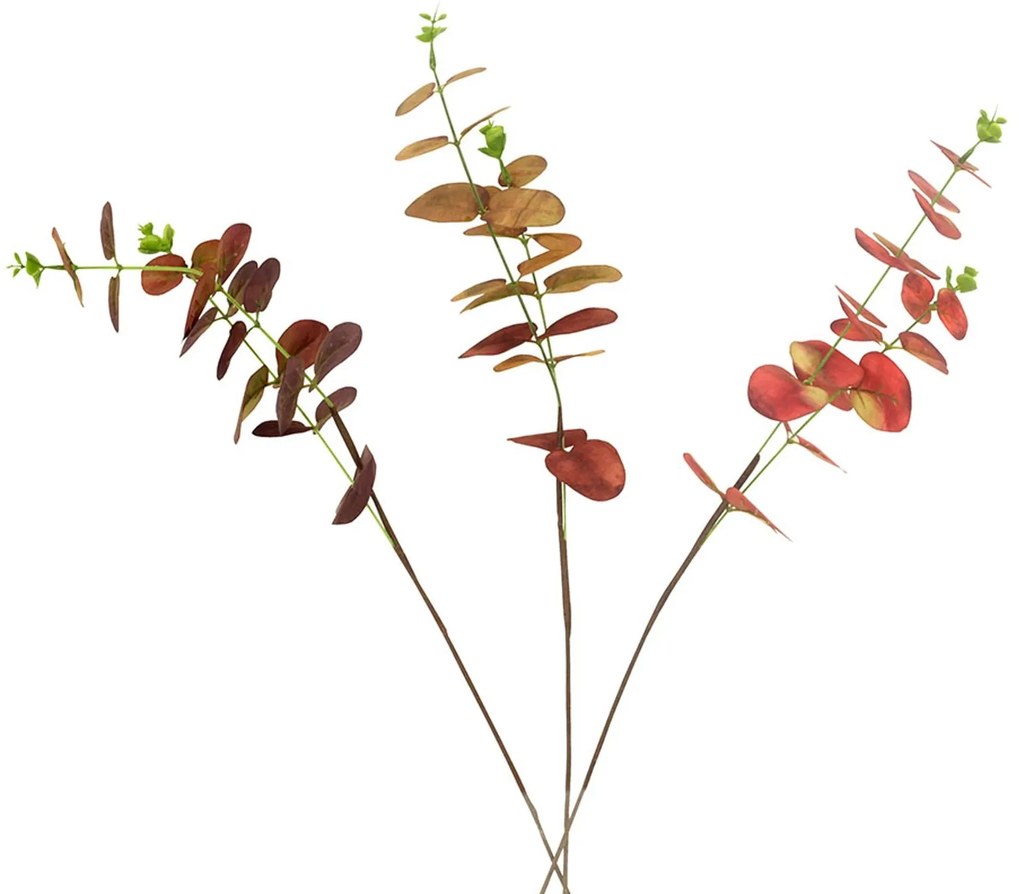 Eukalyptus KUM3279, mix 3 podzimních barev, květina umělá Min.množ.