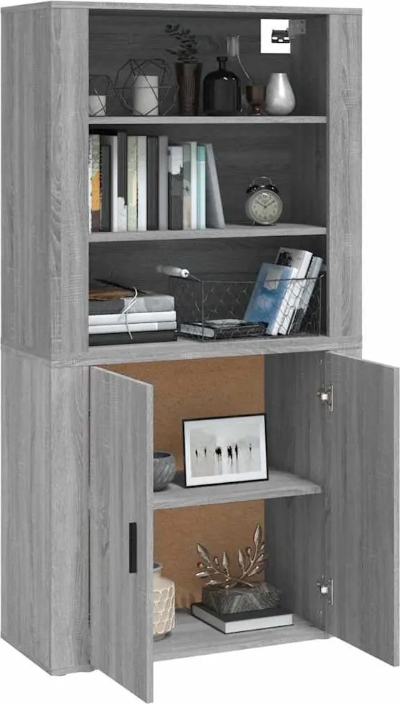 Skříň highboard šedá sonoma kompozitní dřevo 3185365