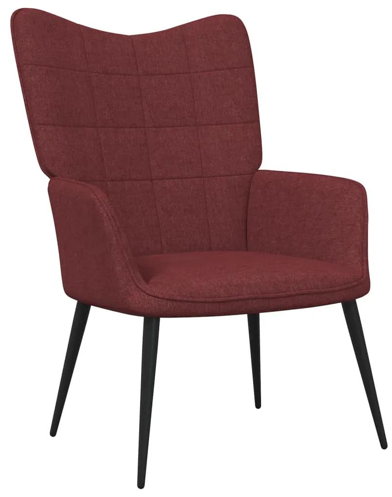 327949 vidaXL Relaxační židle vínová textil