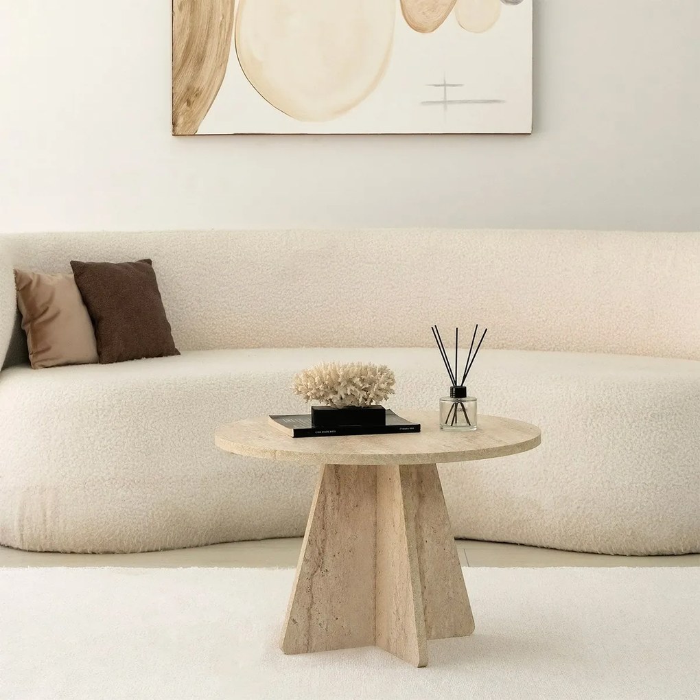 Konferenční stolek Mushroom Travertine