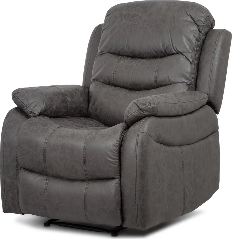 Polohovací křeslo, šedá, látka, TV-4086 GREY