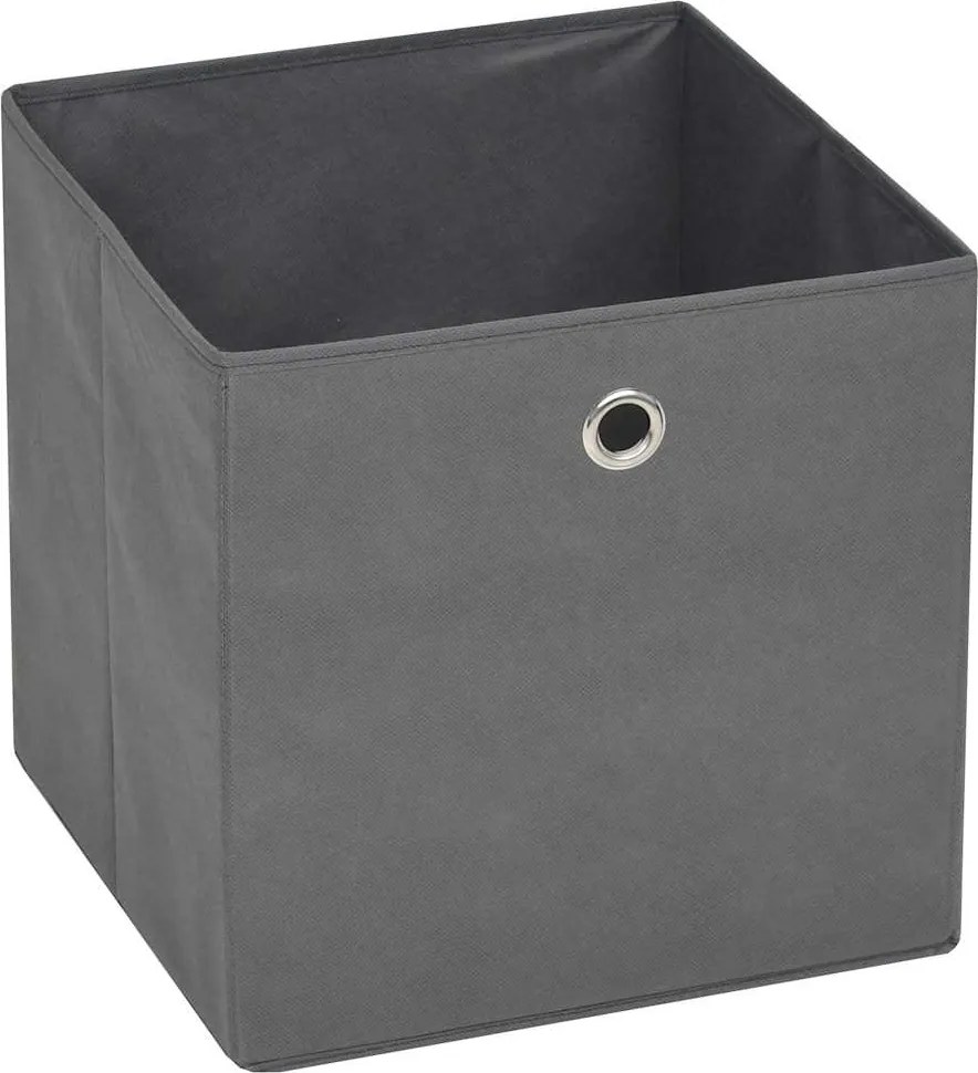 Úložné boxy 10 ks netkaná textilie 32 x 32 x 32 cm šedé 245748