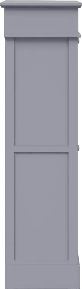 Botník šedý 50 x 28 x 98 cm dřevo pavlovnie 284090