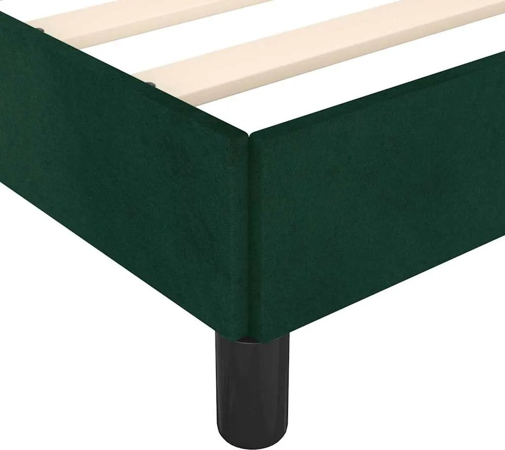 Rám postele bez matrace tmavě zelená 90 x 200 cm samet 3125736