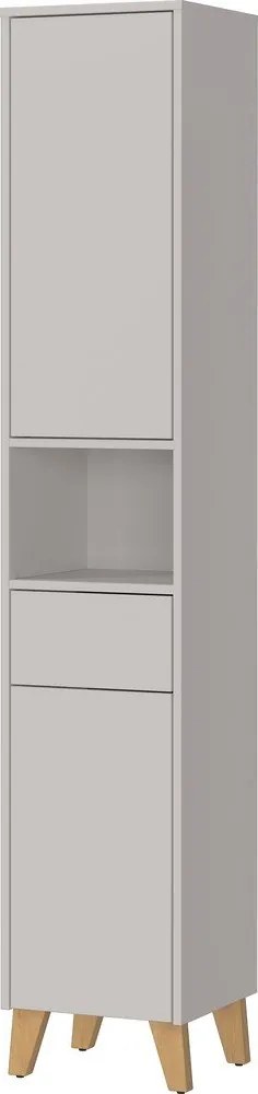 Krémová matná vysoká koupelnová skříňka 33x181 cm Arnea – Germania