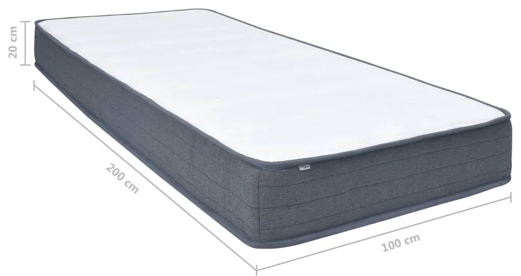 vidaXL Marketos Matrace na postel boxspring střední tvrdost 200 x 100 x 20 cm