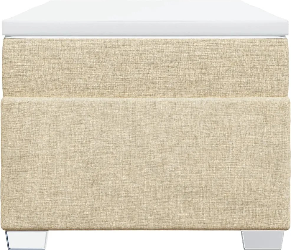 Box spring postel s matrací krémová 90x190 cm textil 3285100