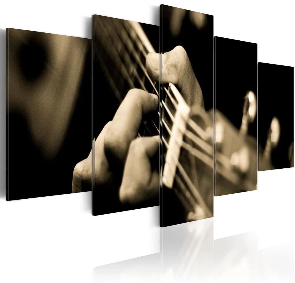 Obraz na plátně Bimago - Klasická kytara 100x50 cm