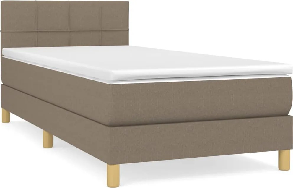 Box spring postel s matrací taupe 80x200 cm textil 3140573