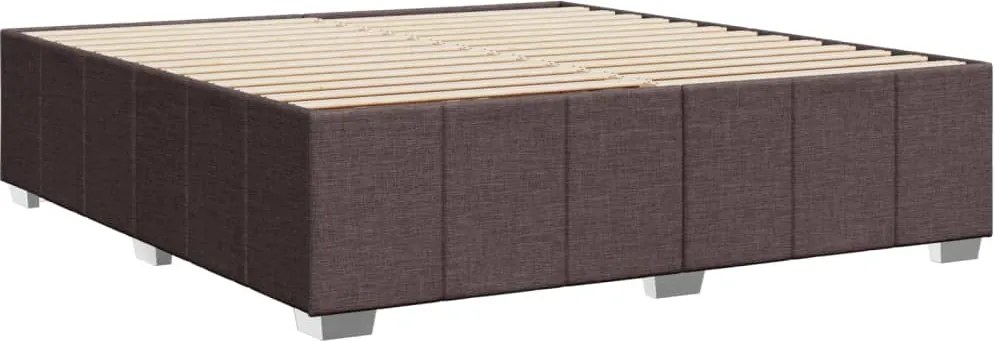 Rám postele bez matrace tmavě hnědý 180 x 200 cm textil 3284856