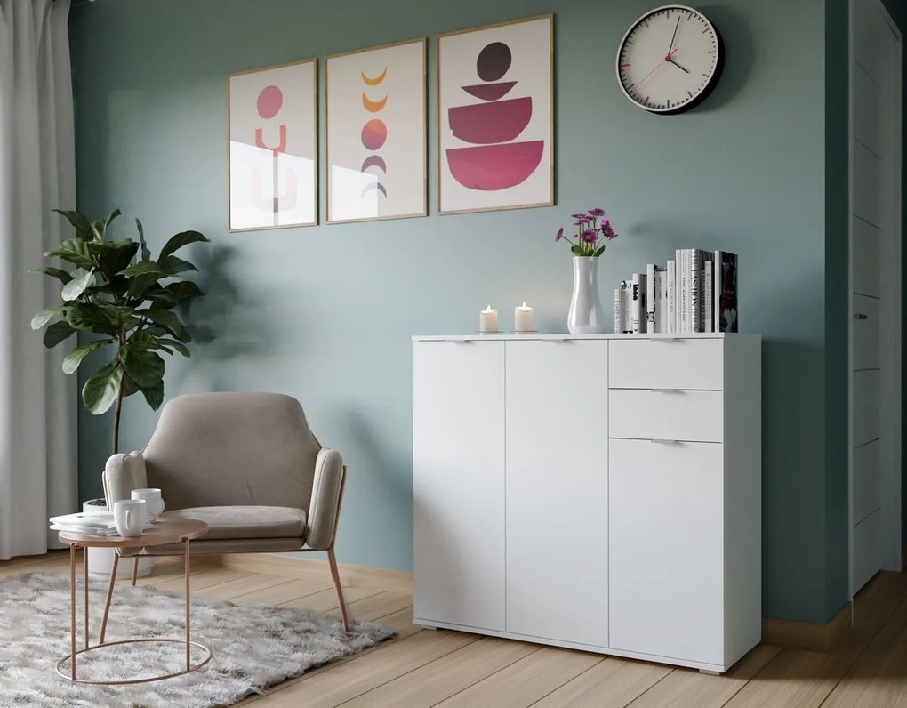Casarredo Komoda ADELI 3D2S bílá mat