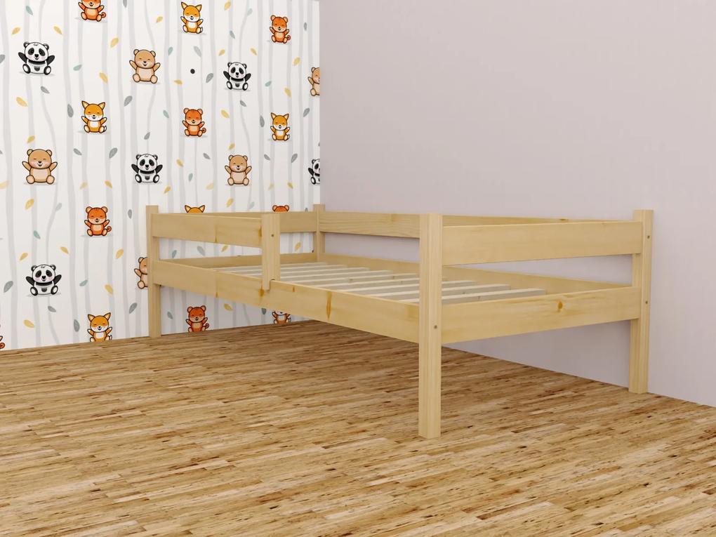 Vomaks Dětská postel DP 027 se zábranou Rozměr: 70 x 160 cm, Barva: surové dřevo