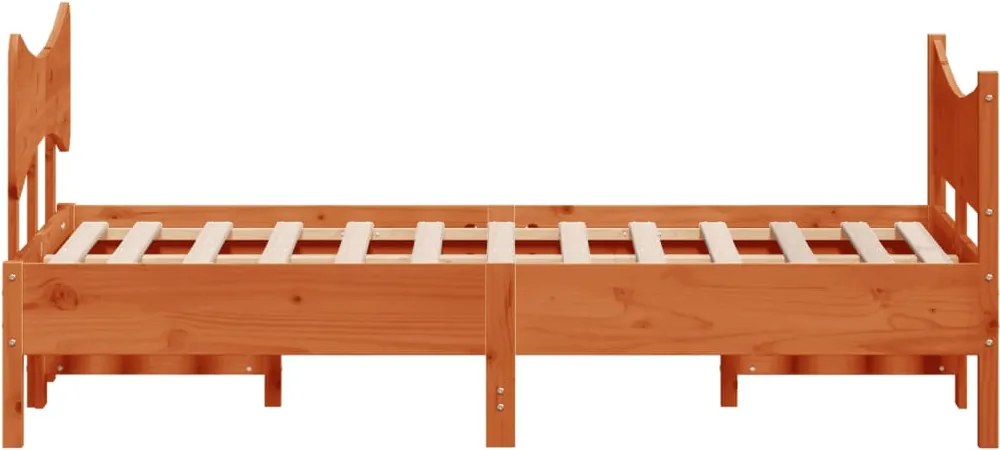 Postel bez matrace voskově hnědá 120 x 190 cm masivní borovice 3216401