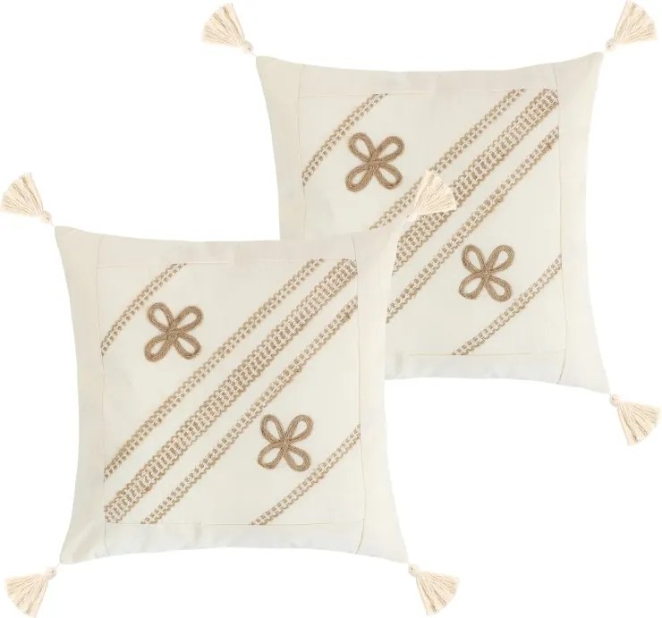 Bellatex Povláček PERU SET 2ks Béžová 40x40 cm