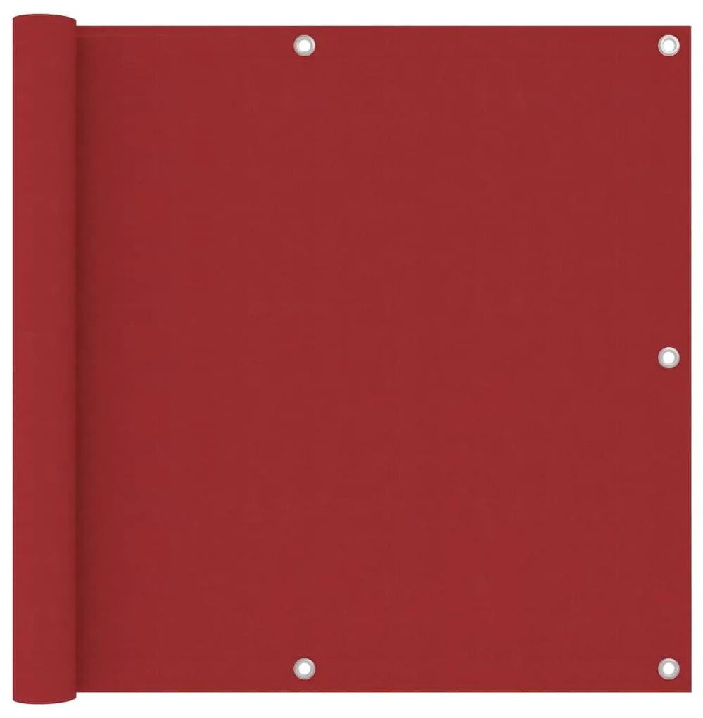 135038 vidaXL Balkónová zástěna červená 90 x 500 cm oxfordská látka