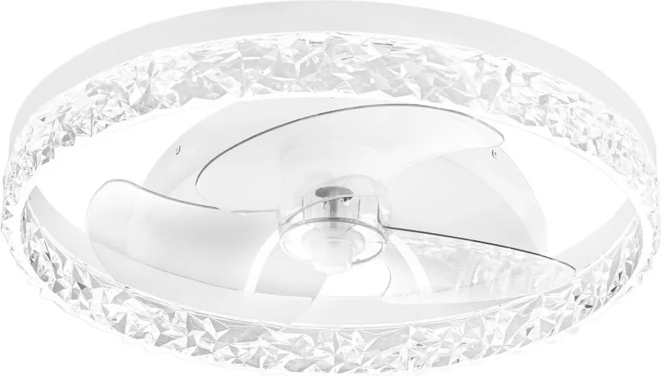 FAN LED-NASHI-FAN Svítidlo s ventilátorem LED NASHI hliník / akrylát bílá 30 W 4800 lm CCT 50 x 11,5 cm - FANEUROPE