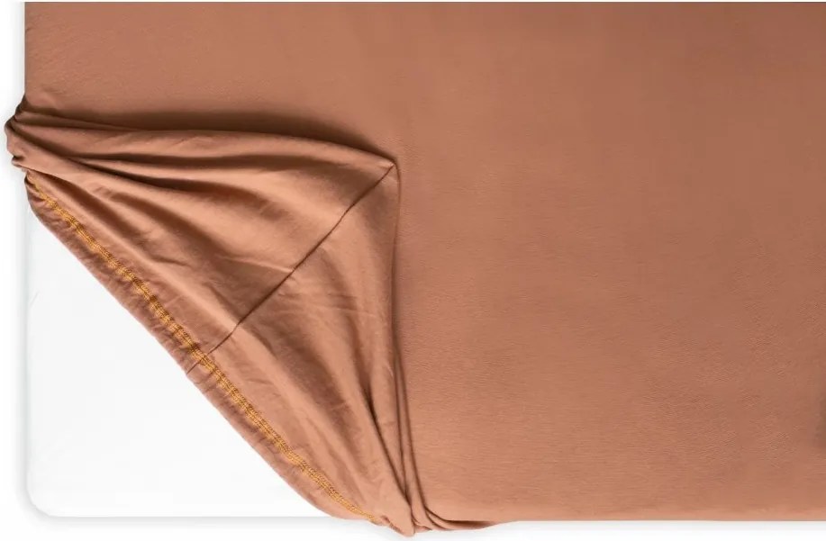 HEDDA Prostěradlo Jersey Lycra premium čokoláda rozměr: 120 x 200 cm