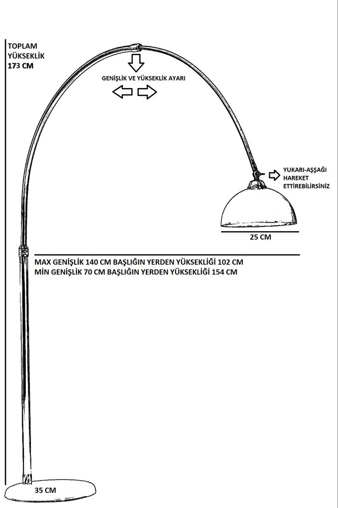 Opviq Stojací lampa Vargas 8750-1, Zlatá