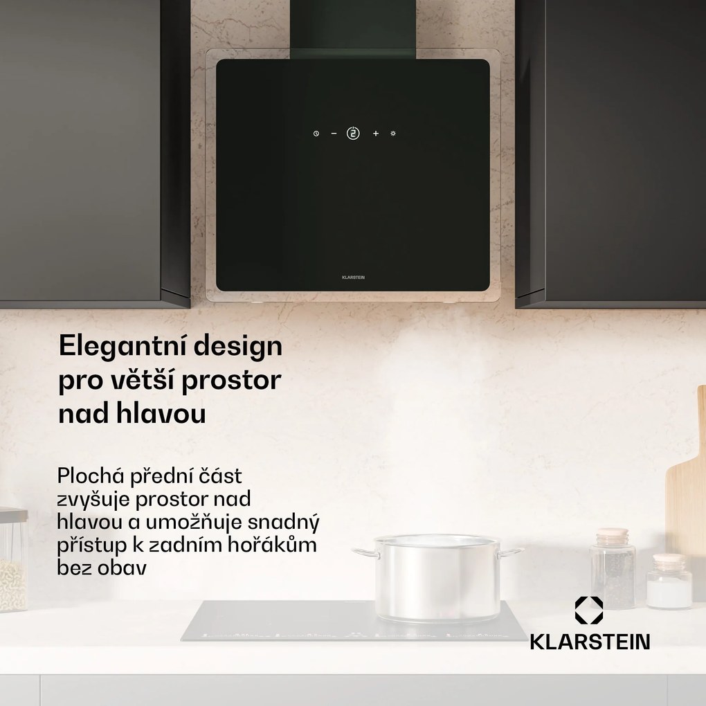 Klarstein AlizeEdge digestoř, Touch, Flat, Silent, Built-in, A+