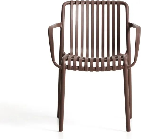 Hnědá plastová zahradní židle Isabellini – Kave Home