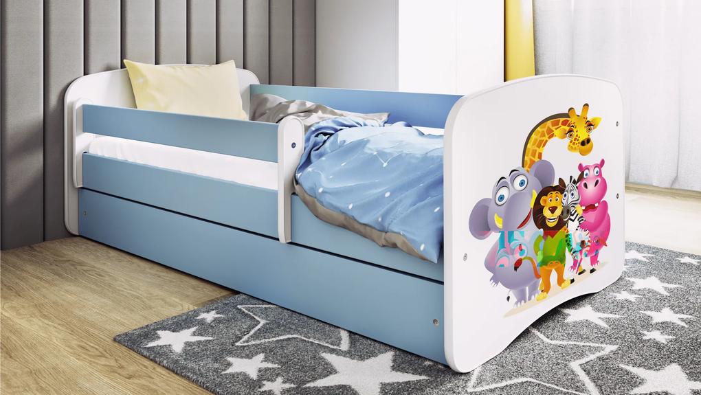 Dětská postel Babydreams ZOO modrá