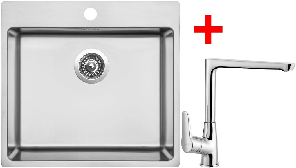 Set Sinks BLOCKER 550 V kartáčovaný + baterie CASPIRA Chrom