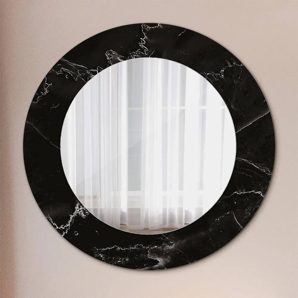 Kulaté dekorativní zrcadlo Mramorový kámen fi 50 cm