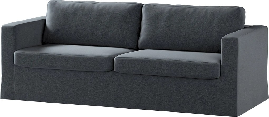 Potah na pohovku IKEA Karlstad 3-místná, nerozkládací, dlouhý barva šedá látka sametová