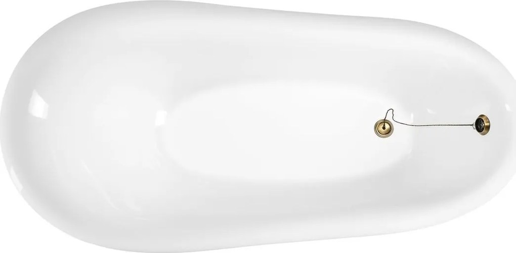 Polysan RETRO volně stojící vana 168x76,2x70cm, bílá, nohy bronz 43358