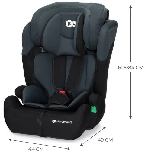 KINDERKRAFT - Autosedačka COMFORT UP i-Size (76-150 cm) tmavě šedá