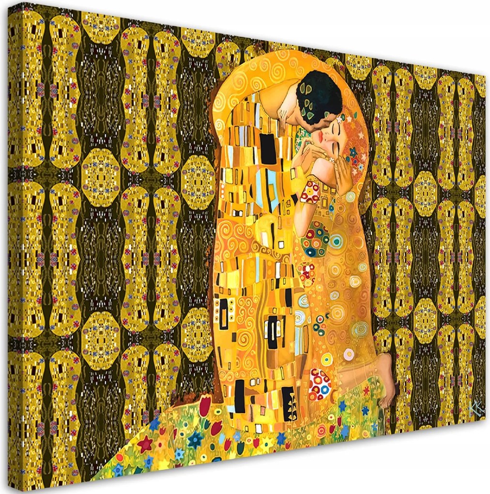 Obraz na plátně, G.Klimt Naplnění Žena Abstrakt 100x70