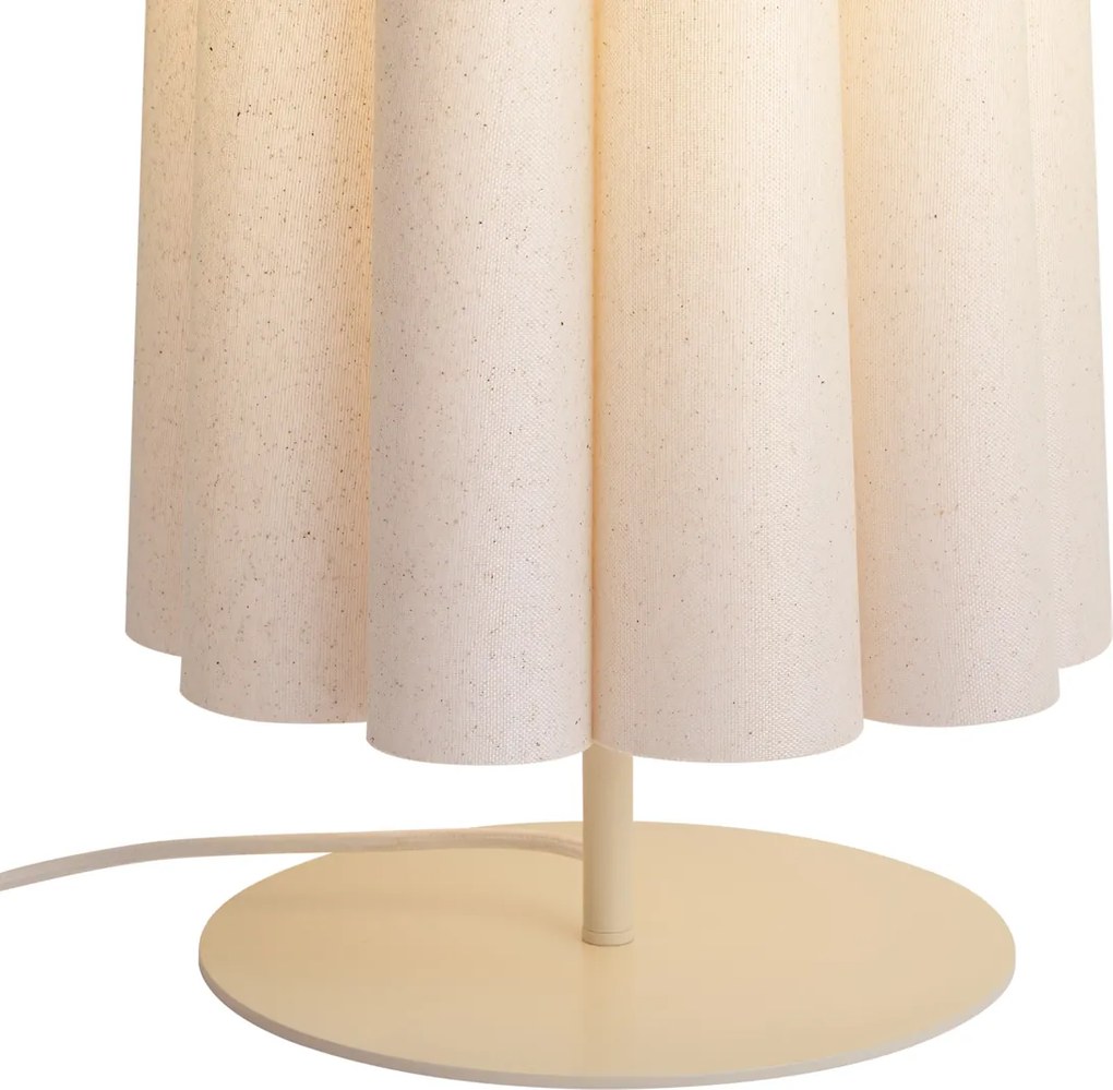 Japandi stojací lampa béžová s látkovým stínidlem 95 cm se 2 světly - Jenni