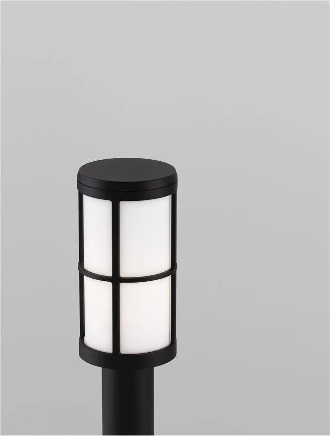 NV 9002860 Venkovní sloupkové svítidlo STONE černý hliník a akryl E27 1x12W 220-240V IP54 bez žárovky - NOVA LUCE