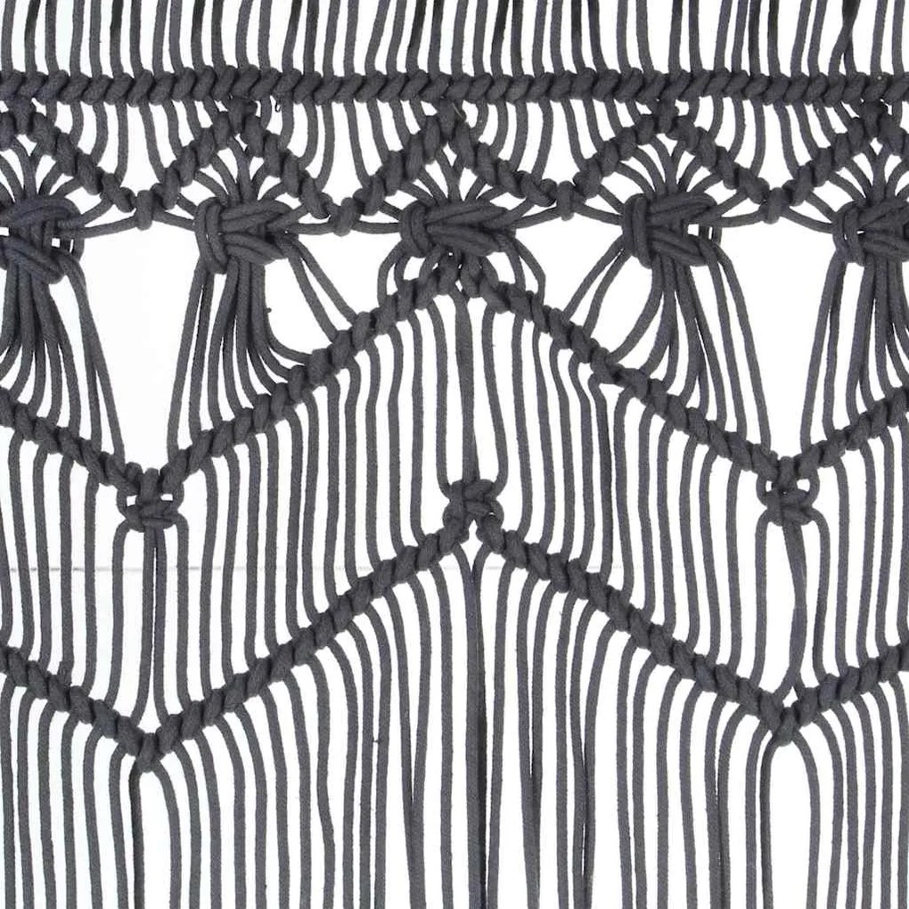Macramé závěs antracitový 140 x 240 cm bavlna 323994