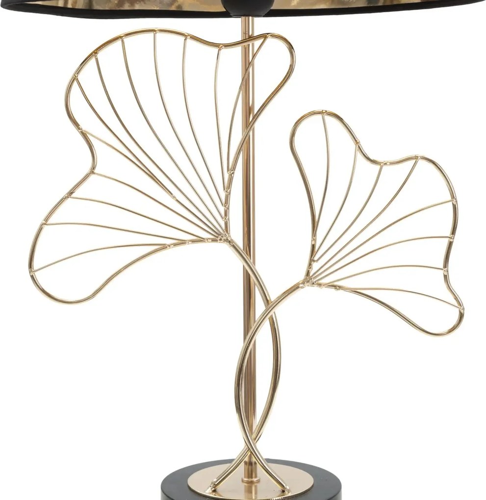 Stolní lampa Leaves 60 cm černo-zlatá