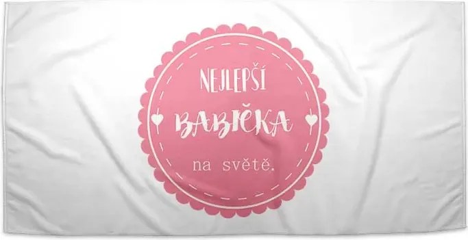 Sablio Ručník Nejlepší babička - 30x50 cm