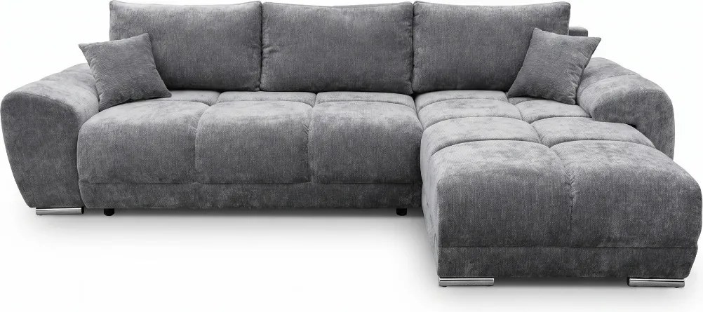 Rohová rozkládací sedací souprava do L ELLINI, 290 cm, s úložným prostorem Barva látky Vibe: Světle šedá (Vibe 86)