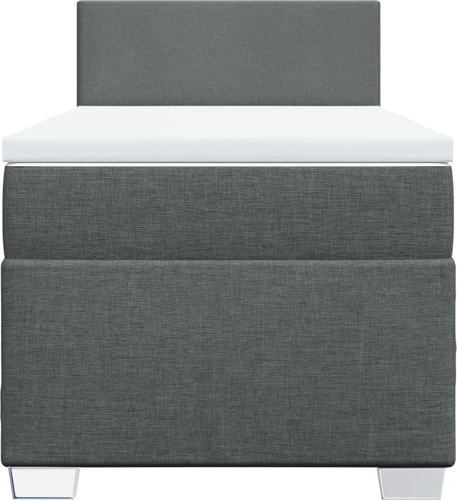 Box spring postel s matrací tmavě šedá 90x190 cm textil 3285737