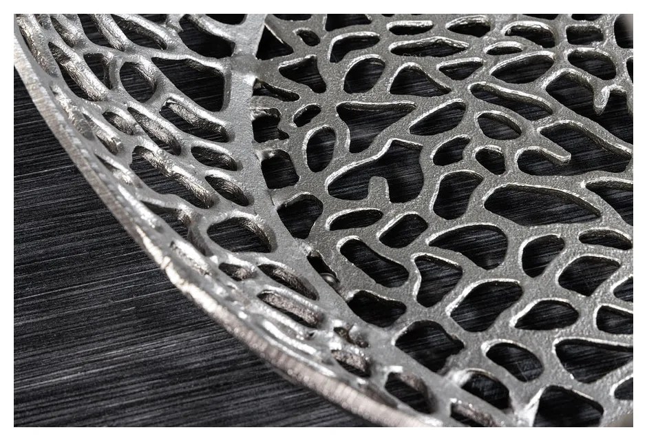 Massive home | Konferenční stolek LEAF 40 CM stříbrný/černé sklo