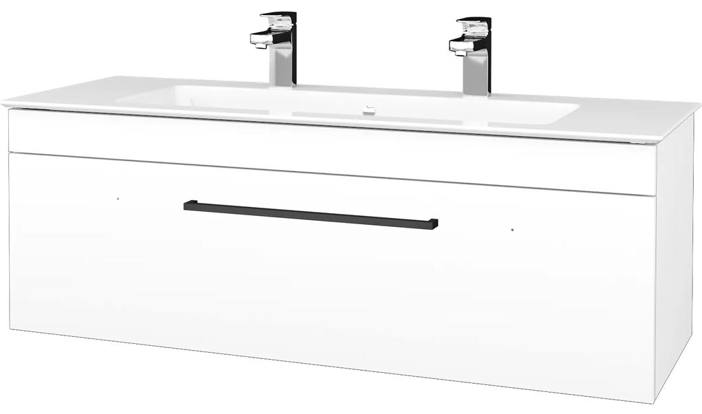Dřevojas Koupelnová skříň ASTON SZZ 120 Varianta: N01 Bílá lesk / Úchytka T07 / M01 Bílá mat