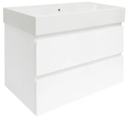 Koupelnová skříňka s umyvadlem SAT B-Way 79x50x45 cm bílá lesk BWAY280WU2BI