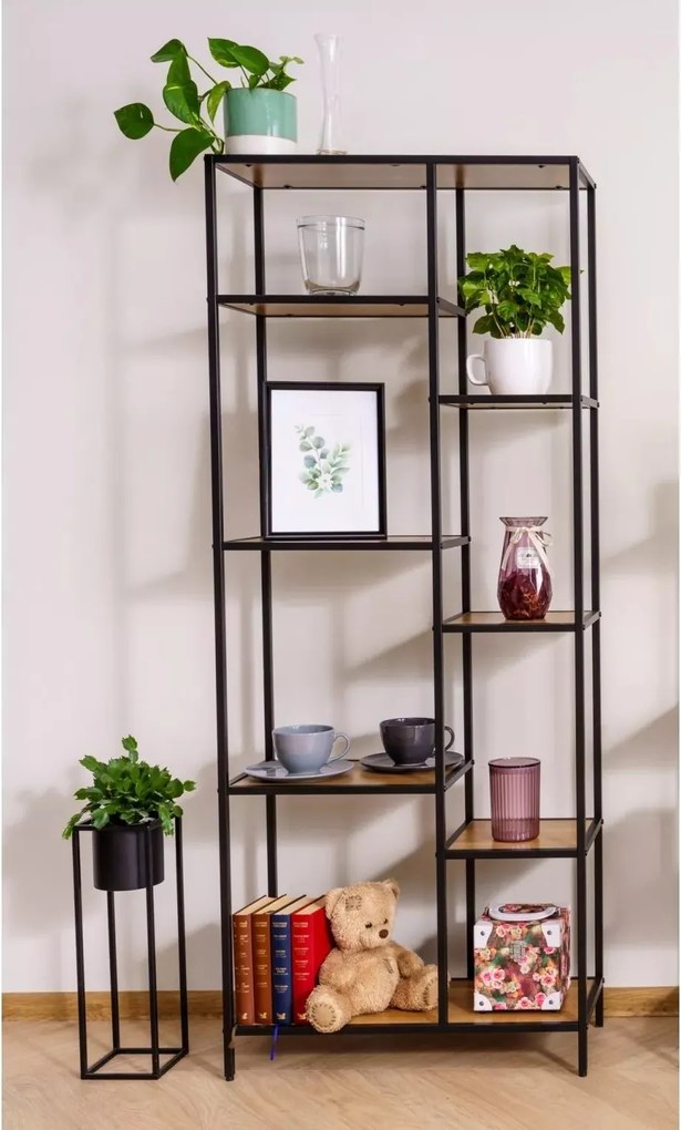 Regál Costa A 70 cm dub přírodní/černý