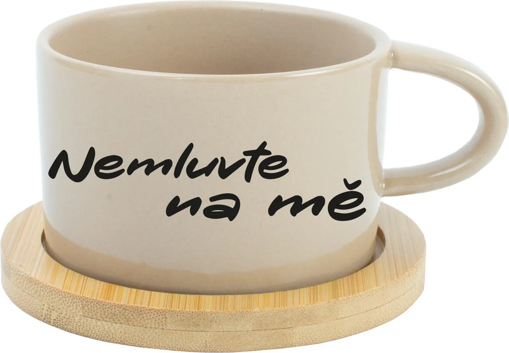 NEMLUVTE NA MĚ - krémový hrníček makronka 200 ml