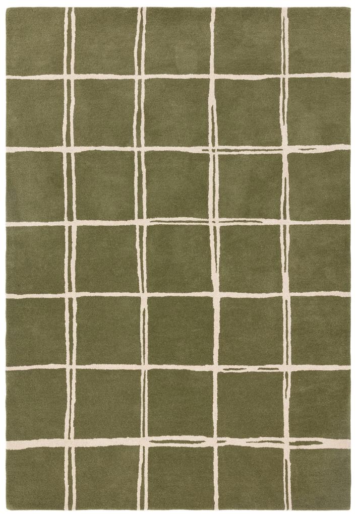 Tribeca Design Kusový koberec Swans Grid Olive Rozměry: 80x150 cm