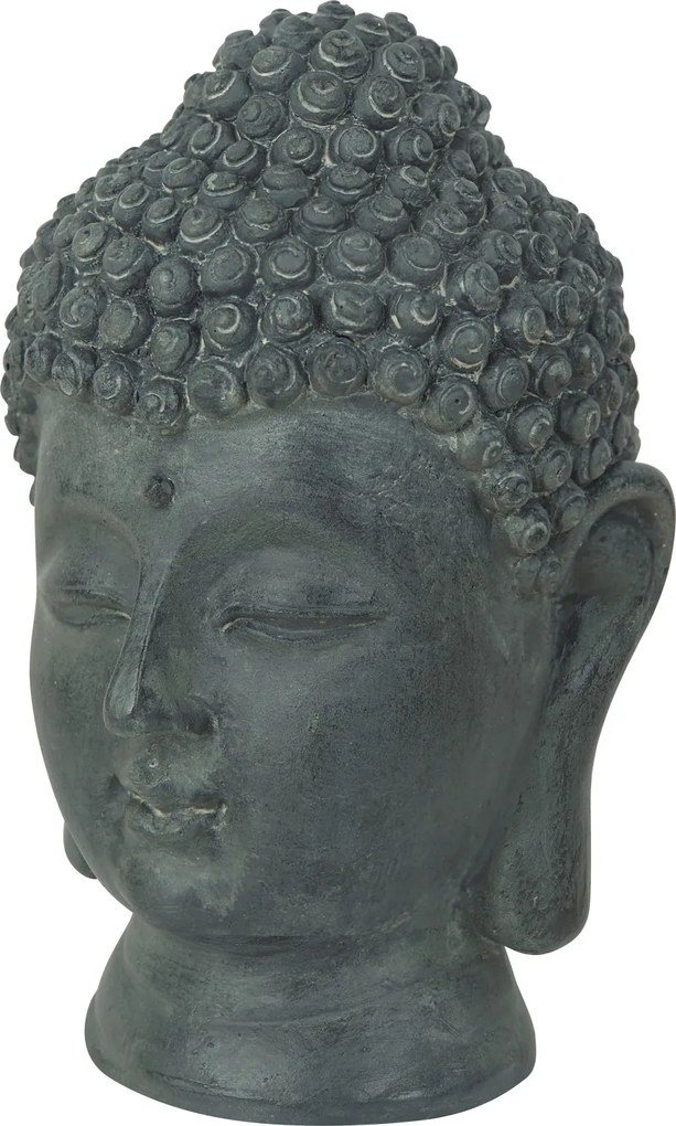 Zahradní dekorativní figurka Buddha, šedá, 9 x 15 cm